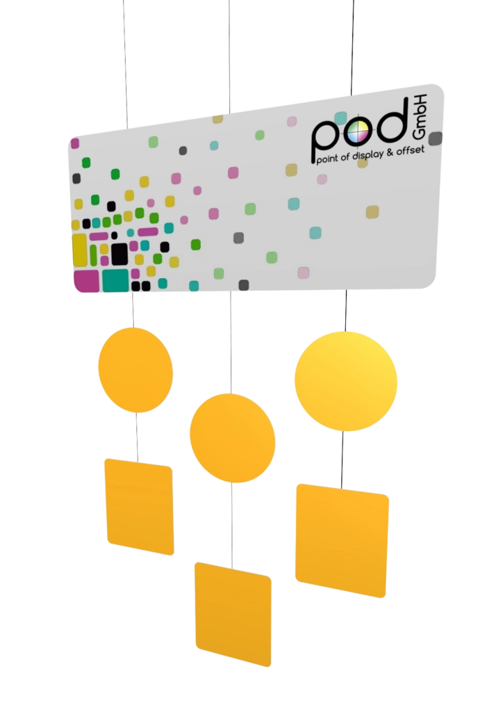 Effective ceiling mobiles | pod GmbH - point of display